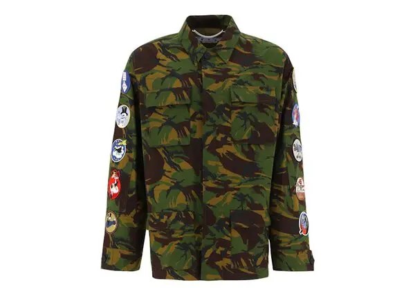 Off-White Camou Patch Field Jacket - Army Green