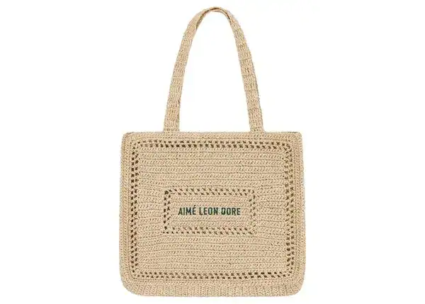 Aimé Leon Dore Crochet Tote - Tan | Editorialist