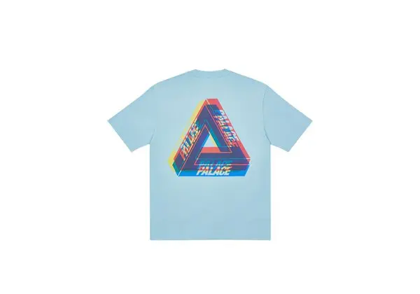 PALACE Triferg Colour Blur T-shirt - Pale Blue