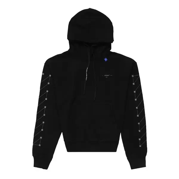 Off-White Diag Backbone Hoodie - Black/silver