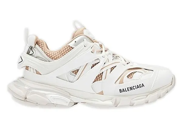Balenciaga Trackin Sneakers - White/beige