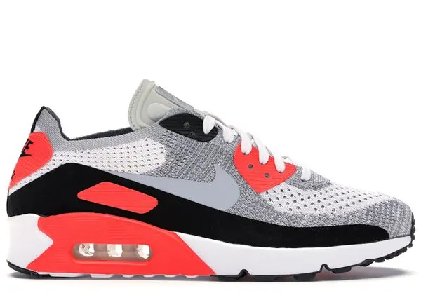 Nike Air Max 90 Ultra Flyknit 2.0 - White/wolf Grey/bright Crimson
