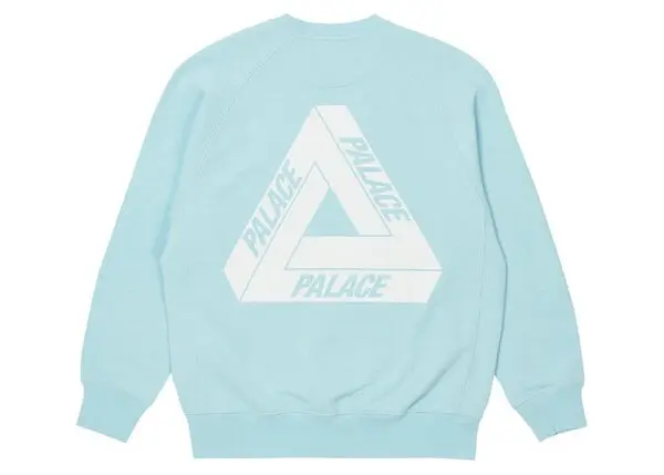 PALACE Triferg Slub Crew - Light Blue