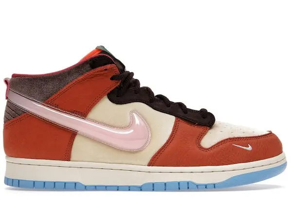 Nike Dunk Mid Social Status Free Lunch Chocolate Milk - Dark Curry/tan/shy Pink