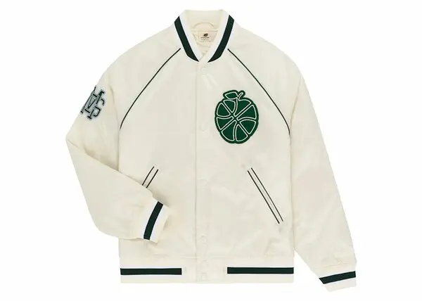 Aimé Leon Dore X New Balance Satin Team Jacket - Cream