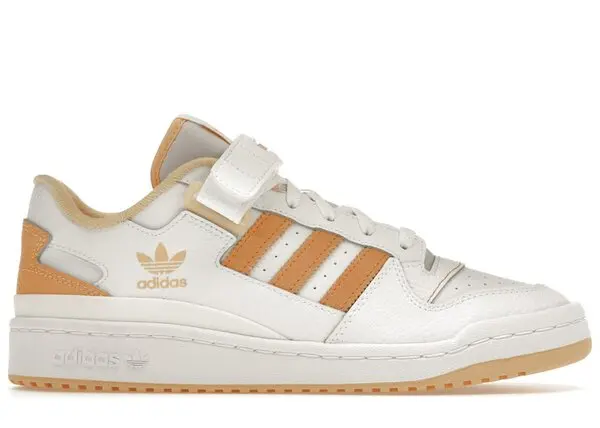 Adidas Forum Low Top Sneakers - Cloud White/pulse Amber/orange Rush