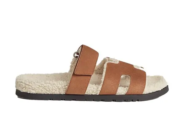 Hermès Chypre Sandal - Marron Teck/ecru