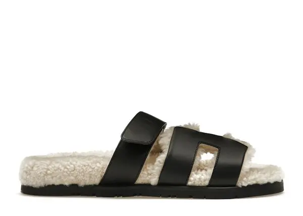 Hermès Chypre Sherling Calfskin Sandals