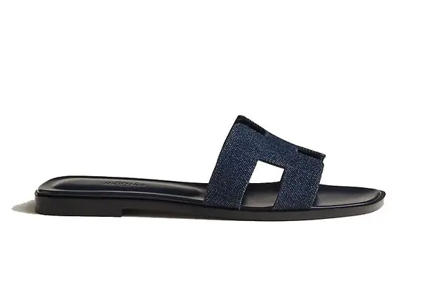 Hermès Oran Sandal Denim - Bleu Brut