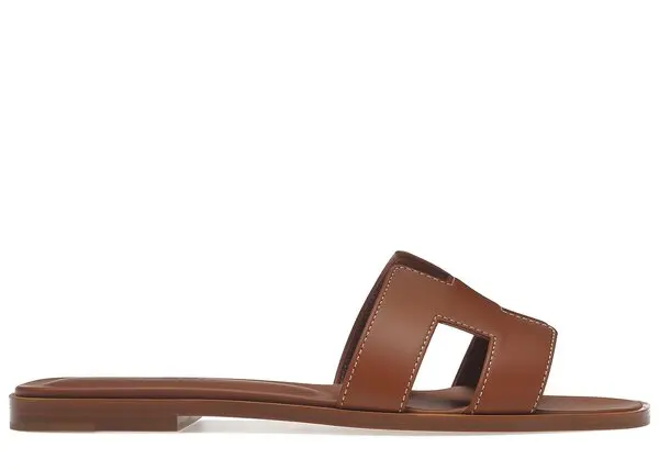 Hermès Oran Sandal In Box Calfskin Leather - Brown
