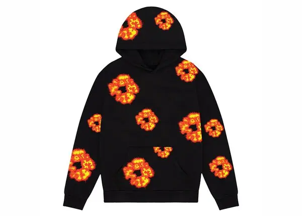 DENIM TEARS X Offset Wreath Fleece Hoodie - Black