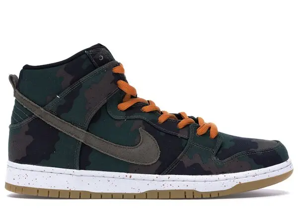 Nike Sb Dunk High Fiveoneo Sneakers - Black/olive Khaki/sunset