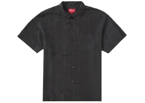 Supreme Leopard Silk Short Sleeve Shirt - Charcoal
