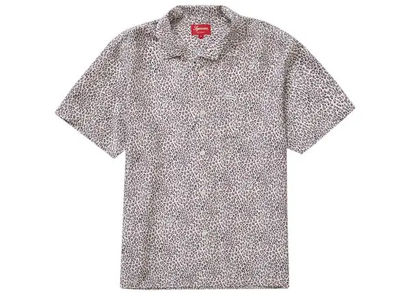 Supreme Leopard Silk Short Sleeve Shirt - Pink