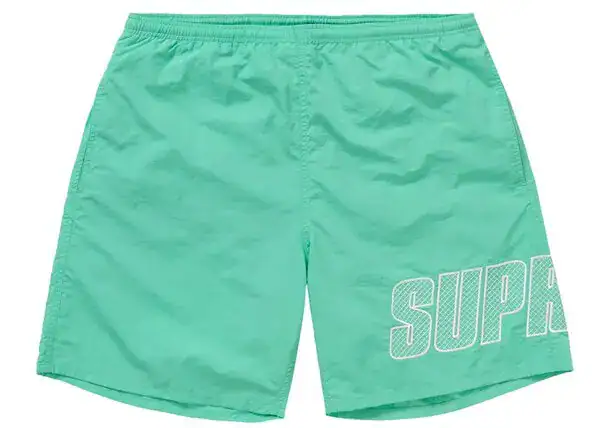 Supreme Logo Applique Water Short シュプリーム Supreme Logo Applique Water Short - Mint | Editorialist