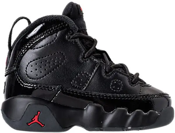 JORDAN 9 Retro Bred Patent Sneakers - Black/university Red/anthracite