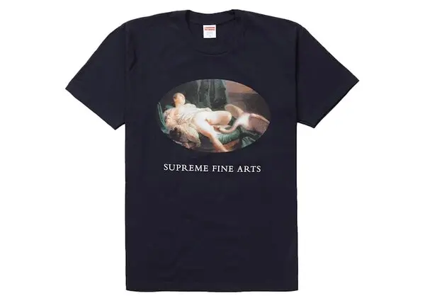 Supreme Leda And The Swan Tee Shirt - Navy Blue