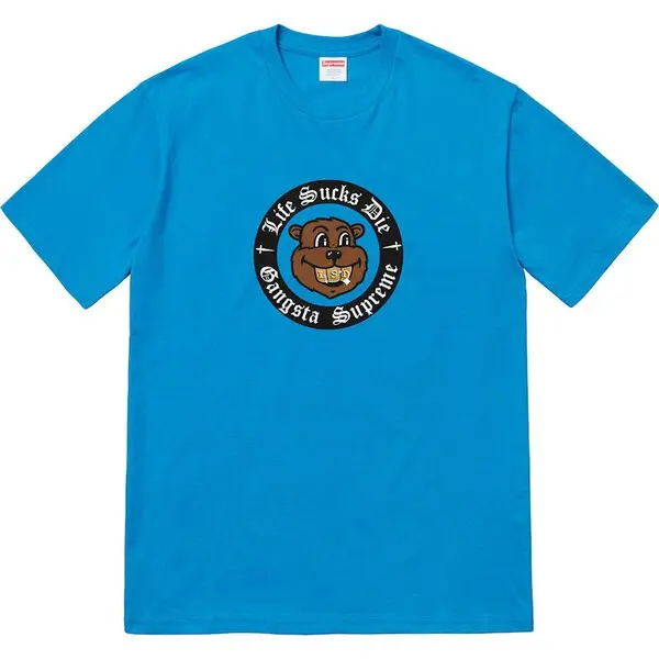 Supreme Life Sucks Die Tee Shirt - Bright Blue