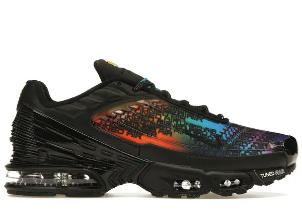 Nike Air Max Plus 3 Premium Sneakers - Black/fuchsia Dream/racer Blue