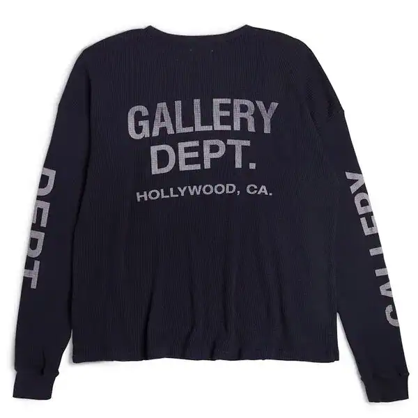 Gallery Dept. Thermal Long Sleeve T-Shirt - Black | Editorialist