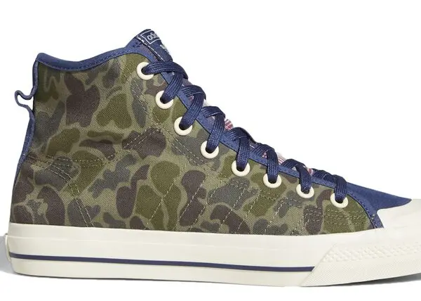 Adidas Nizza High Rf Camo - Tech Indigo/cream White/gum