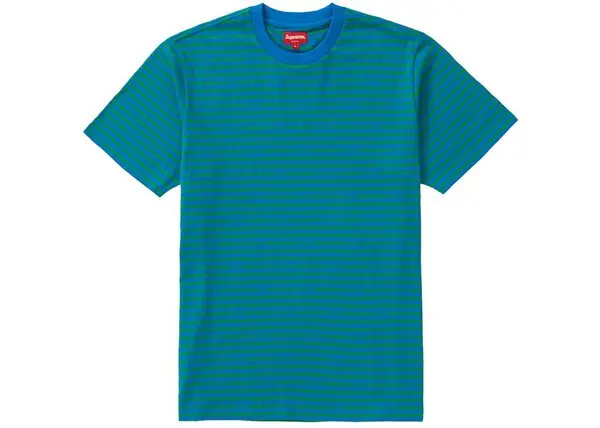 Supreme Logo Stripe Short Sleeve Top - Royal