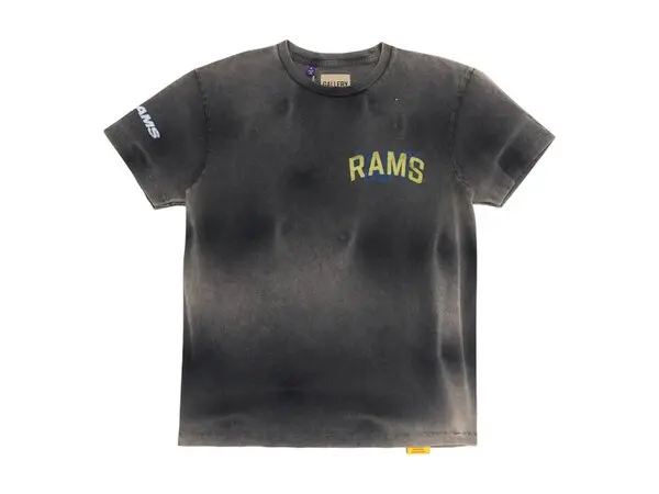 GALLERY DEPT. La Rams Sun Faded Tee Shirt - Black