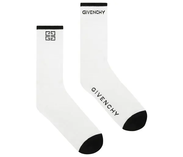Givenchy 4g Logo Socks - White Black