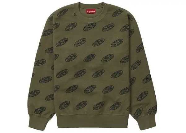 Supreme Liner Crewneck Sweatshirt - Light Olive