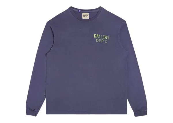 GALLERY DEPT. Souvenir Long Sleeve Tee Shirt - Navy Blue