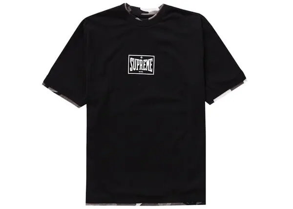 Supreme Layered Short Sleeve Top - Black