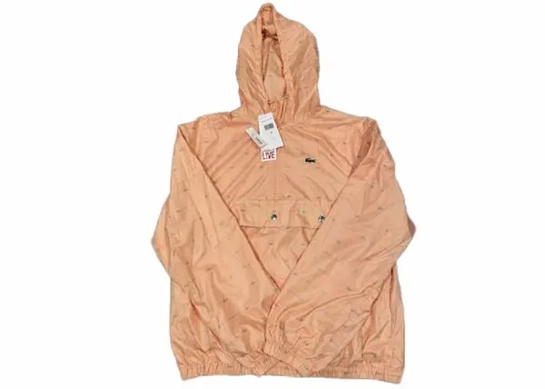 Supreme Lacoste Reflective Grid Nylon Anorak - Peach