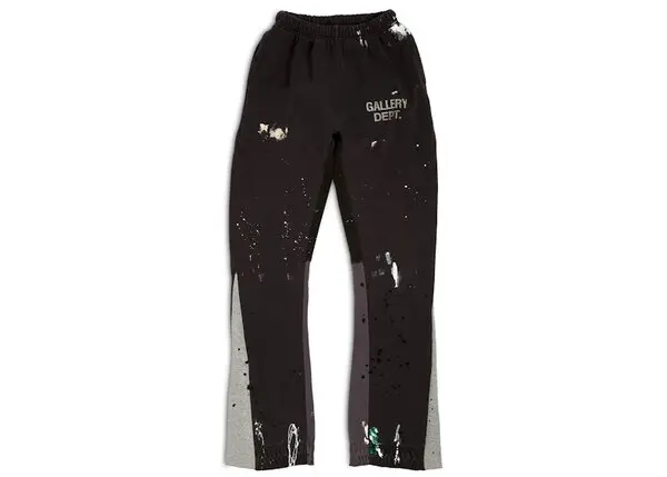 GALLERY DEPT. Painted Flare Sweat Pants - Washed Black
