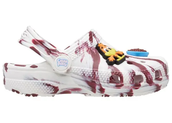 CROCS Classic Clog Cocoa Puffs - White/red