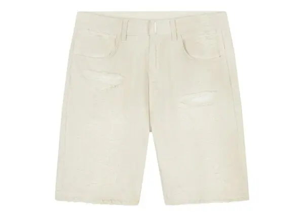 Givenchy Destroyed Denim Shorts