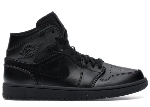 JORDAN Air 1 Mid Sneakers - Black Black Black