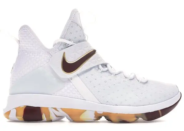 Nike Lebron Athletic Sneakers - White/team Red/gum Light Brown
