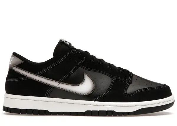 Nike Dunk Low Airbrush Swoosh Sneakers - Black/white/anthracite