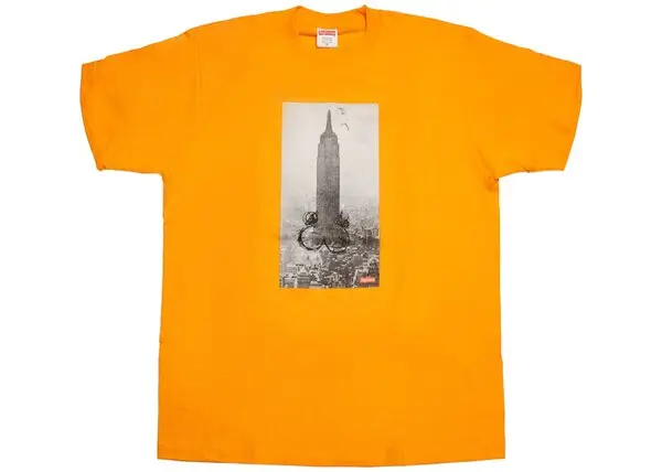Supreme Mike Kelley The Empire State Building Tee Shirt - Bright Orange