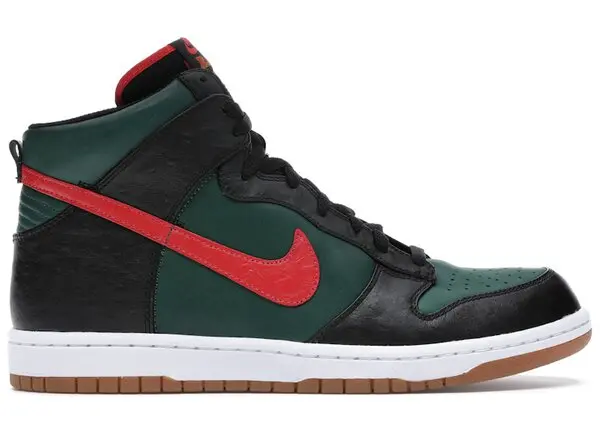 Nike Dunk High Supreme Sneakers - Team Green/challenge Red/black