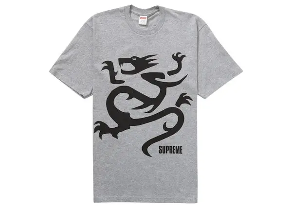 Supreme Mobb Deep Dragon Tee Shirt - Heather Grey