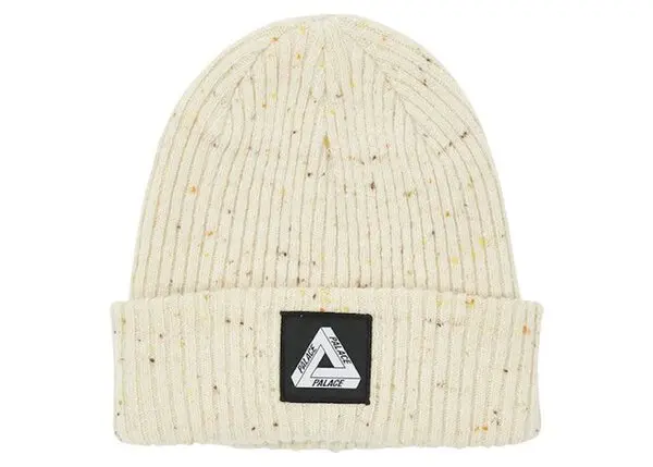 PALACE Nepped Triferg Patch Beanie - Off/white