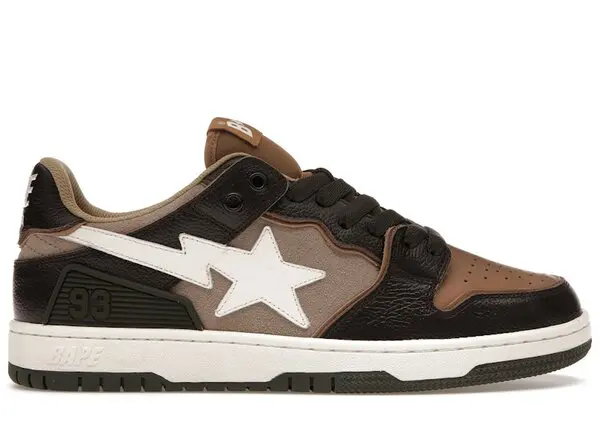 BAPE A Bathing Ape Sk8 Sta Sneakers - Beige/brown/white