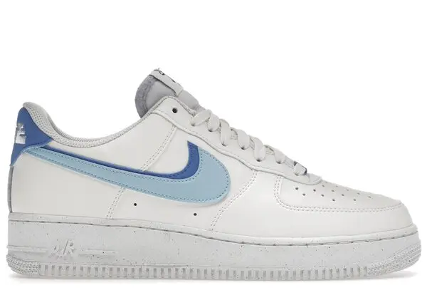 Nike Force 1 Low '07 Lv8 82 Double Swoosh Sneakers - Sail/medium Blue/black