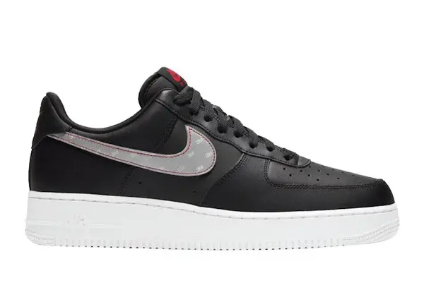 Nike Air Force 1 Low 3m Swoosh - Black/anthracite/university Red