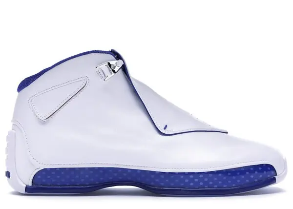 JORDAN Air 18 Retro Sneakers - White/metallic Silver/sport Royal