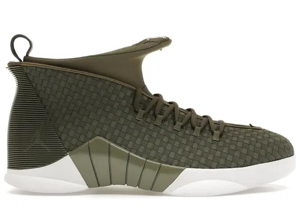 JORDAN 15 Retro Psny Woven - Medium Olive/sail