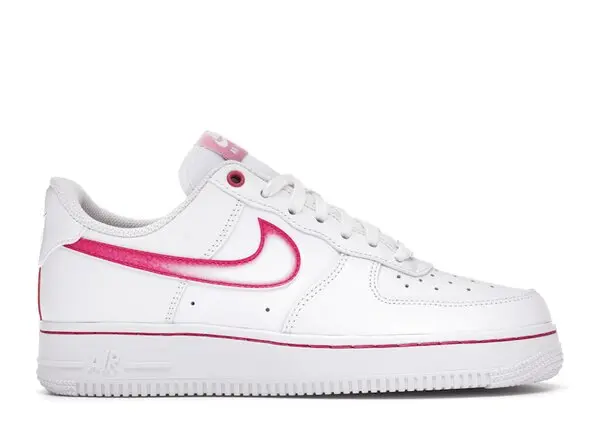 Nike Air Force 1 Low Airbrush Sneakers - White/pink