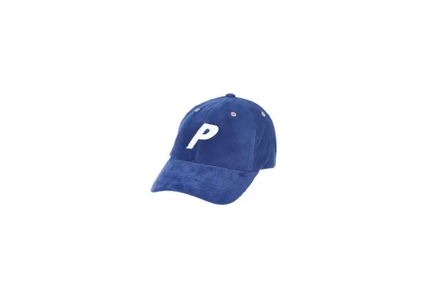 Palace P Cord 6-Panel Cap - Blue | Editorialist