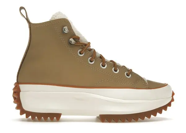 CONVERSE Run Star Hike Hi Platform Sherpa Leather